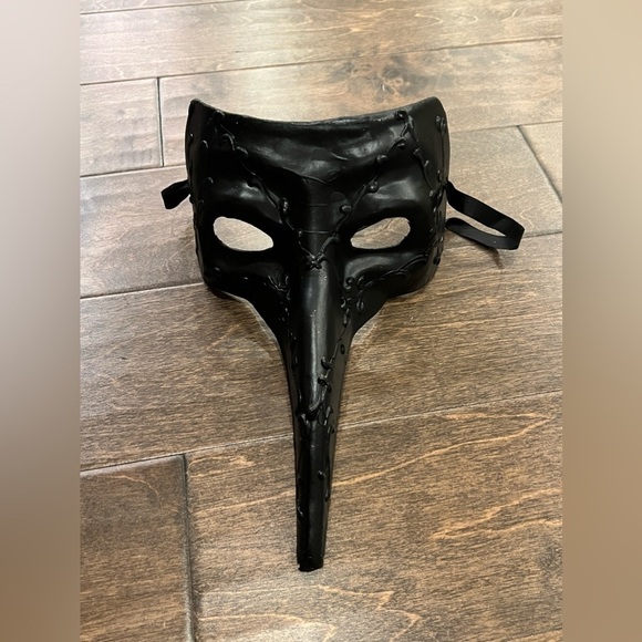 Unbranded | Other | Masquerade Venetian Long Nose Half Mask Black 9 ...